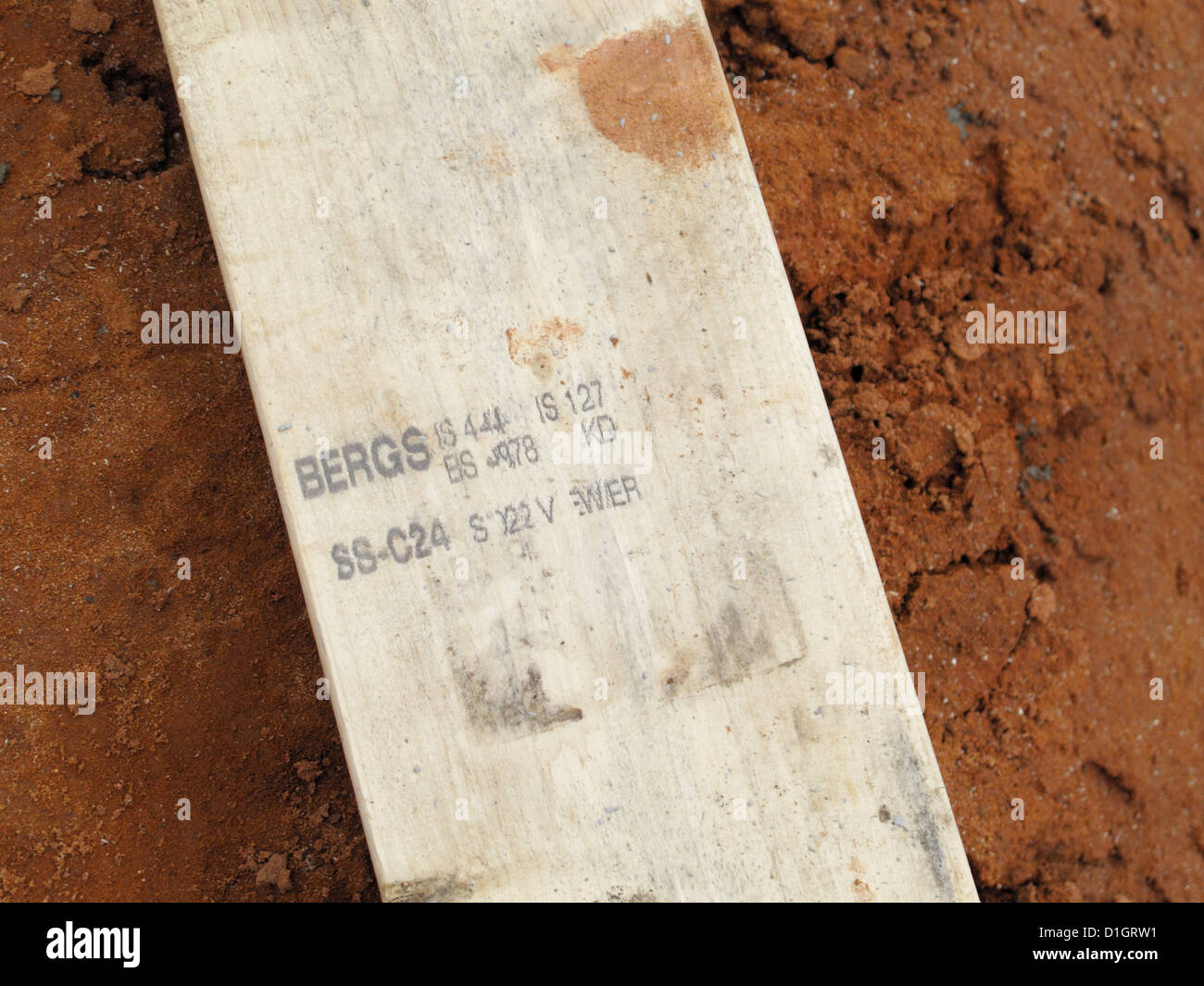 british standard timber marking on a piece of wood graded grading ...