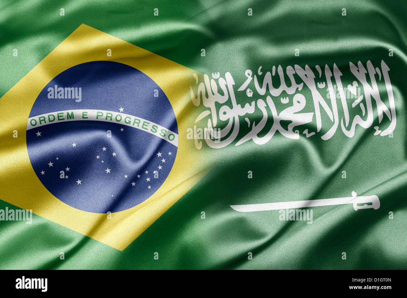 Brazil saudi arabia flag hi-res stock photography and images - Alamy