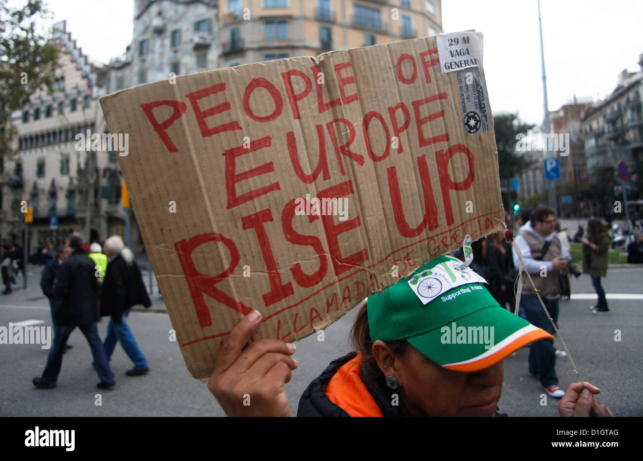 Barcelona, Spain, a general strike in Spain Stock Photo - Alamy