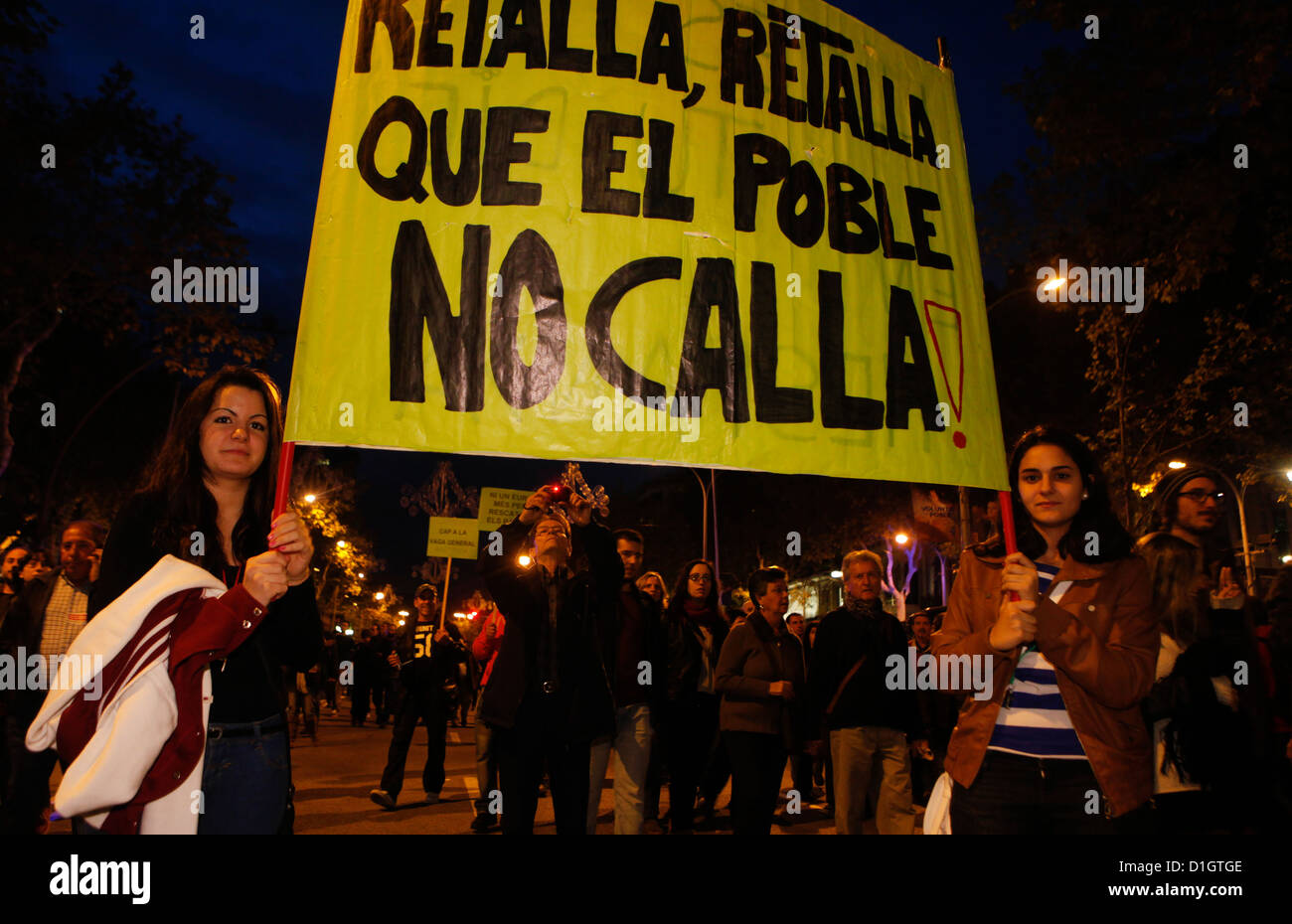 Barcelona, Spain, a general strike in Spain Stock Photo - Alamy