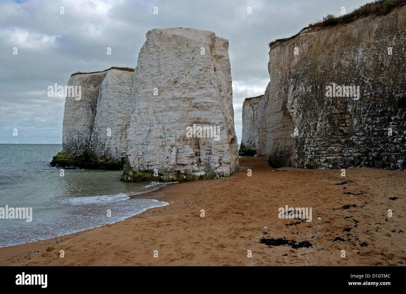 Chalky rock formations, Botany Bay, Broadstairs, Kent, England, UK ...