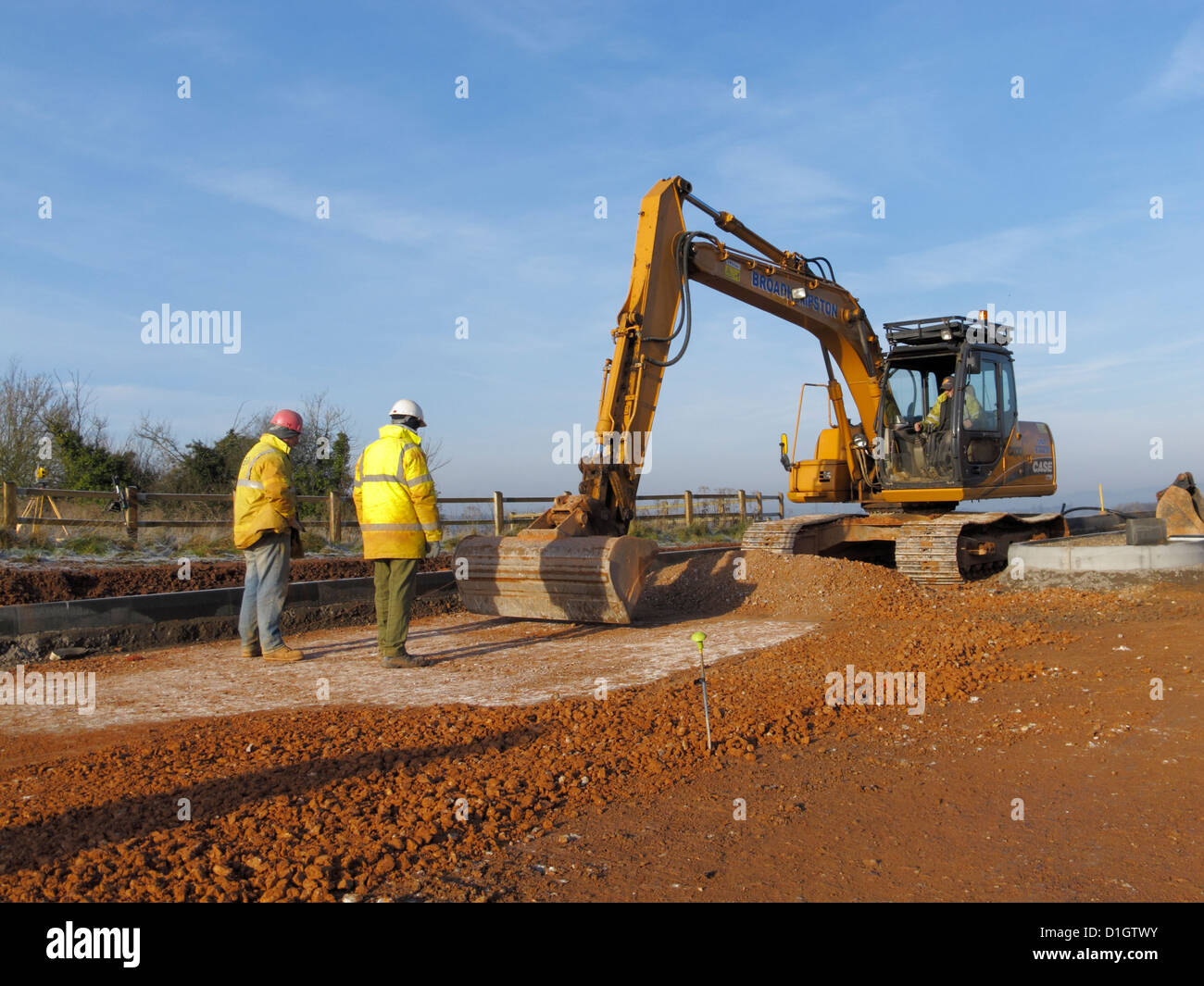 JCB back hoe tracked excavator digger trimming levelling digging sub ...