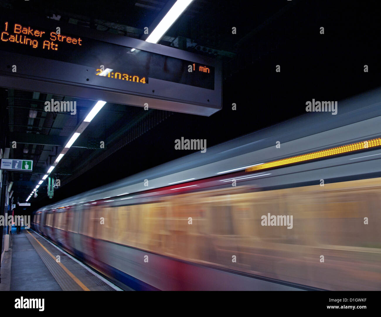 New Metropolitan line train in transit at Preston Road Station, Wembley ...