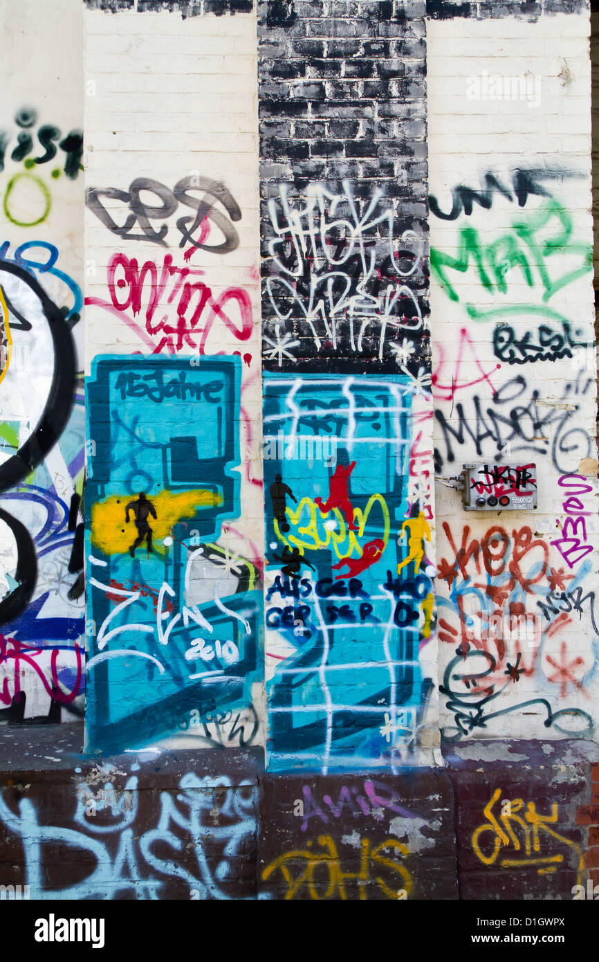 Typical Graffiti in Berlin Friedrichshain, Germany Stock Photo - Alamy
