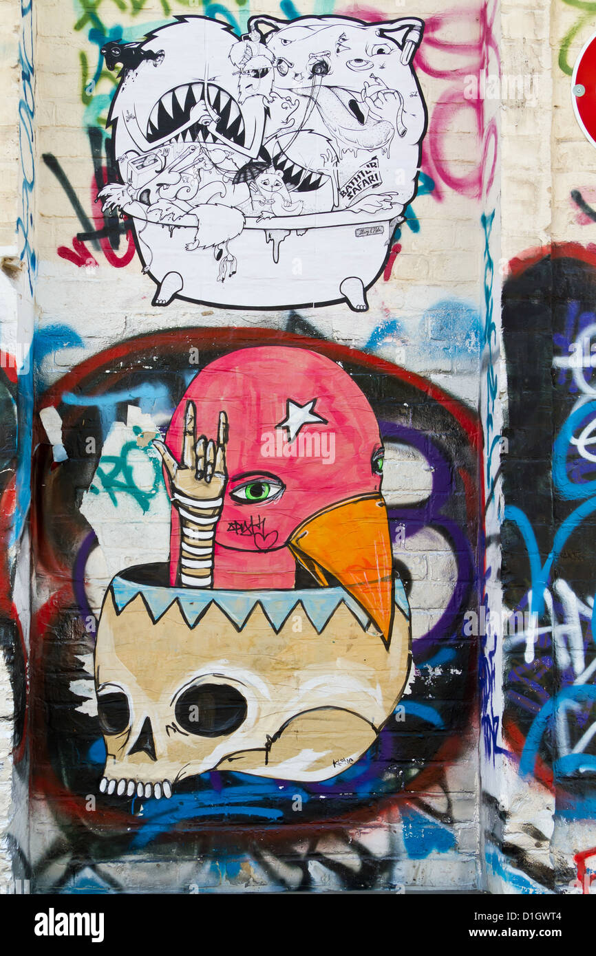 Typical Graffiti in Berlin Friedrichshain, Germany Stock Photo - Alamy
