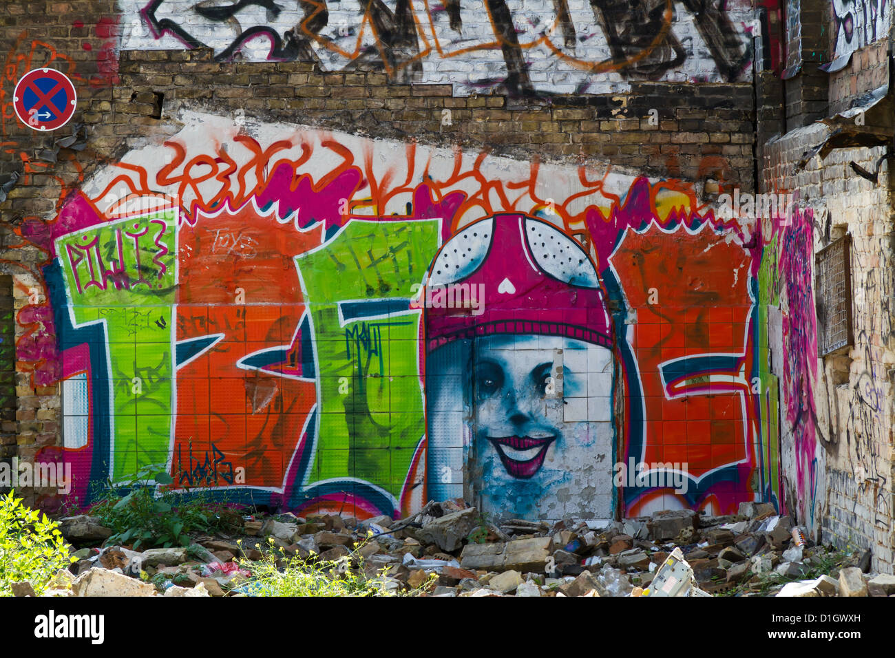 Typical Graffiti in Berlin Friedrichshain, Germany Stock Photo - Alamy