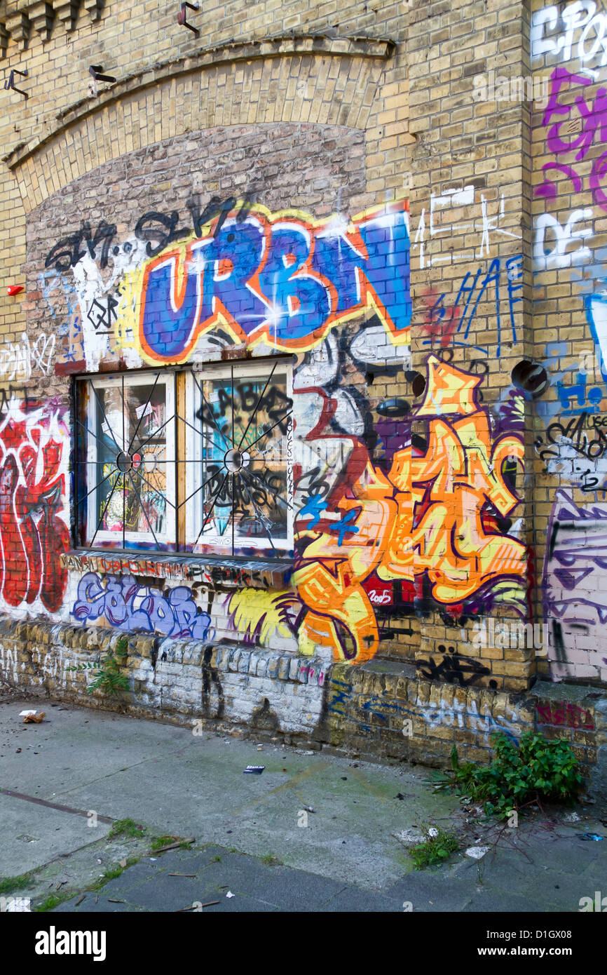 Typical Graffiti in Berlin Friedrichshain, Germany Stock Photo - Alamy