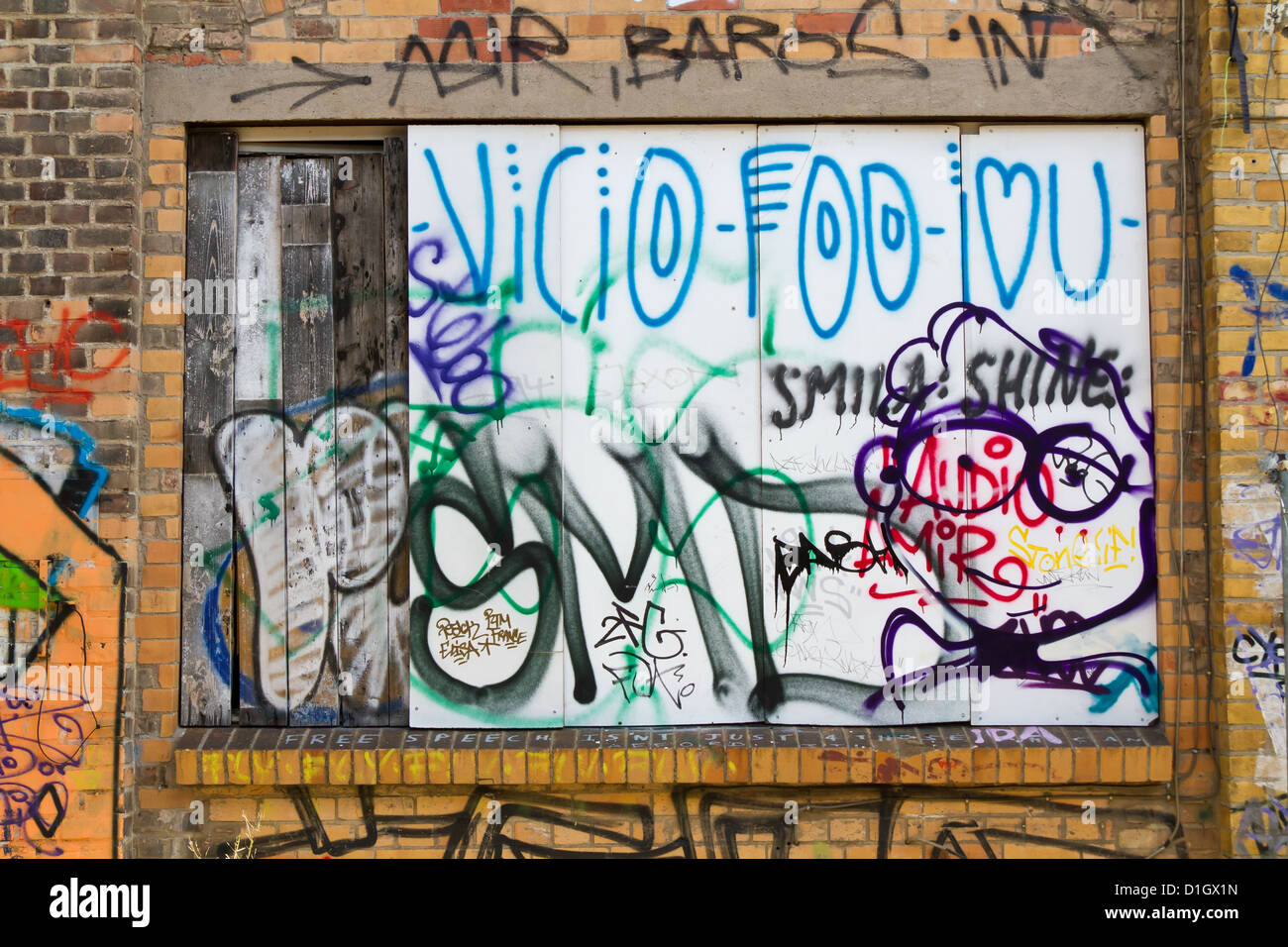 Typical Graffiti in Berlin Friedrichshain, Germany Stock Photo - Alamy