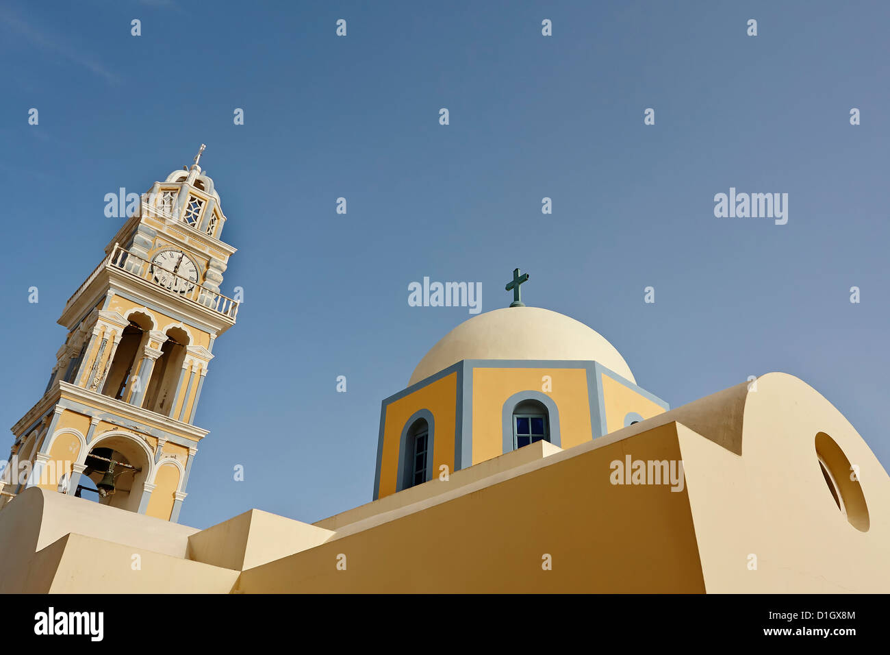Catholic Cathedral, Fira, Greece Stock Photo - Alamy