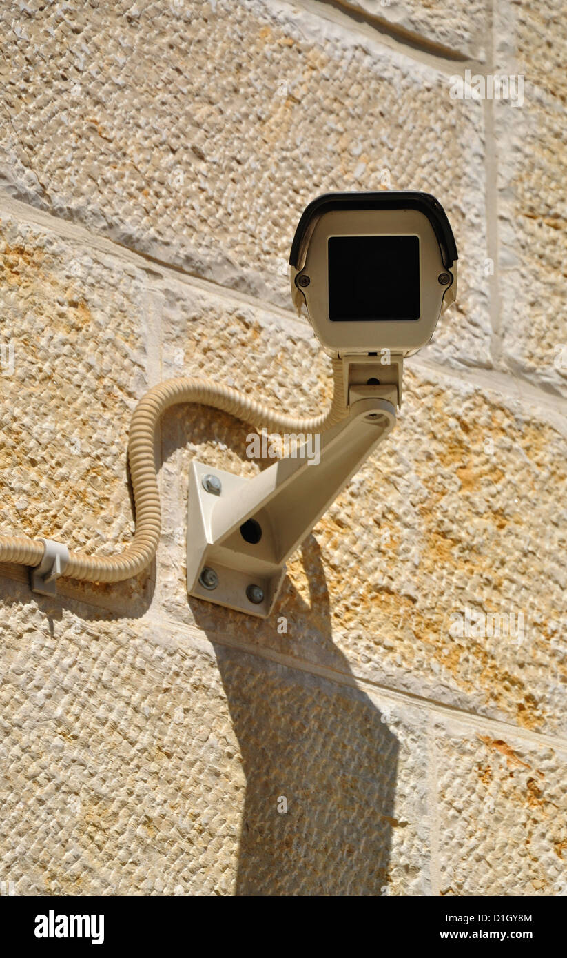Security camera on one of Jerusalem building Stock Photo - Alamy