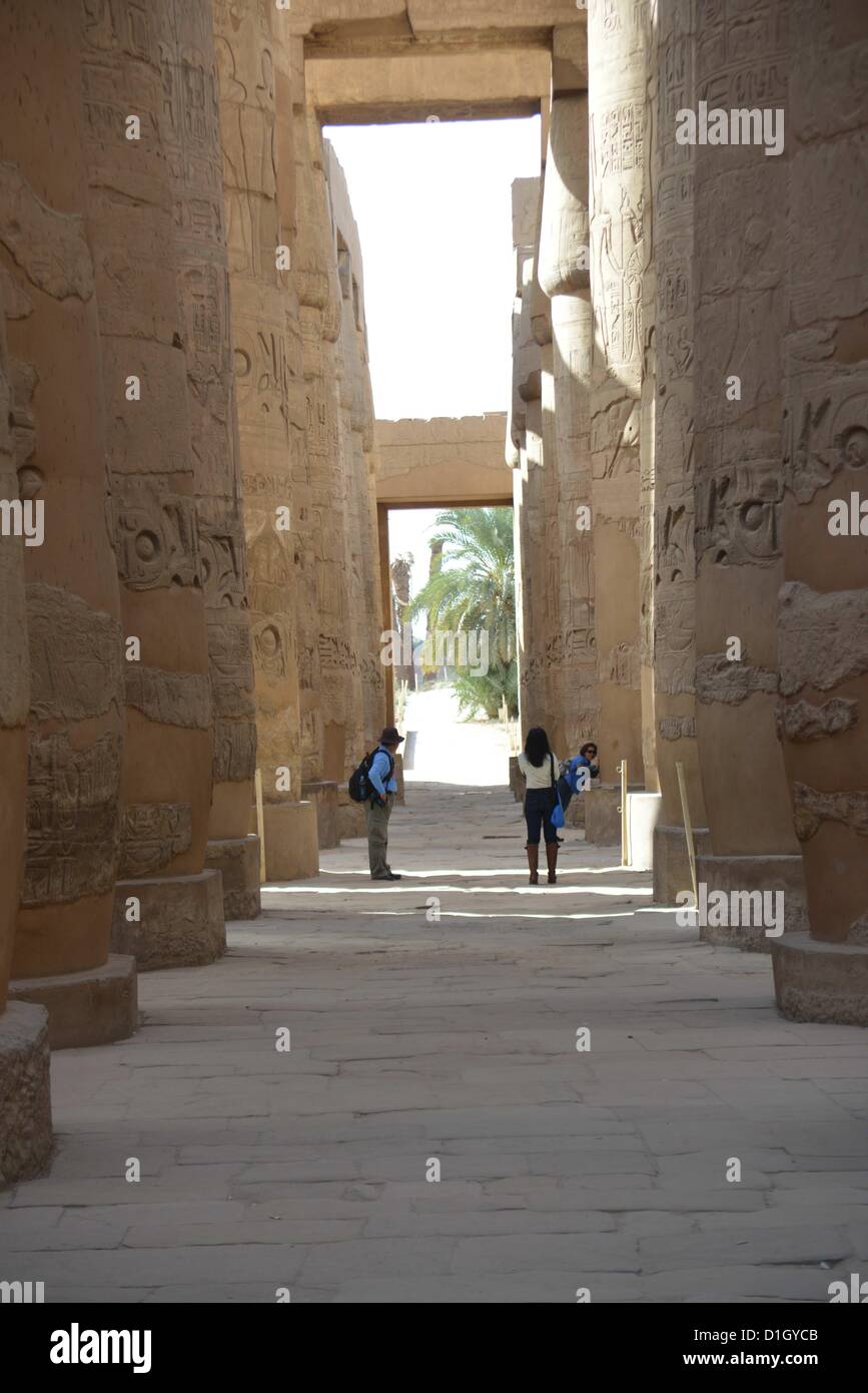 The Winter Solstice sunrise alignment at Karnak Temple where dawn ...