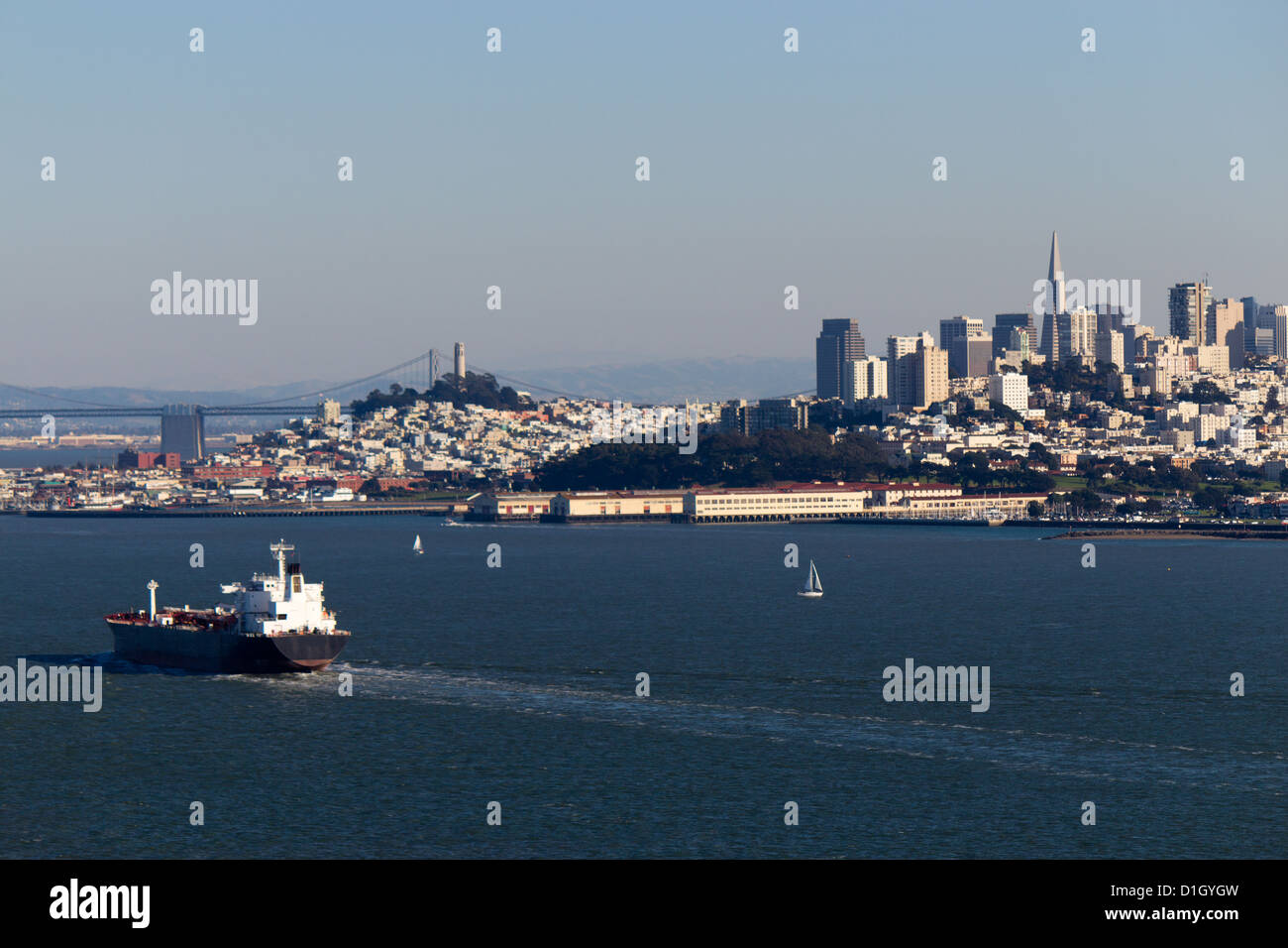 Cargo Ship in the San Francisco Bay Stock Photo - Alamy