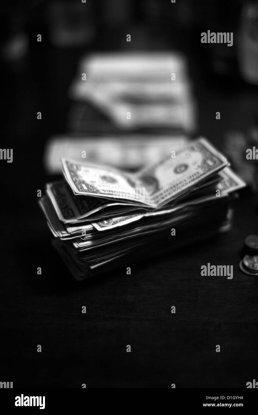 Bills pile Black and White Stock Photos & Images - Alamy