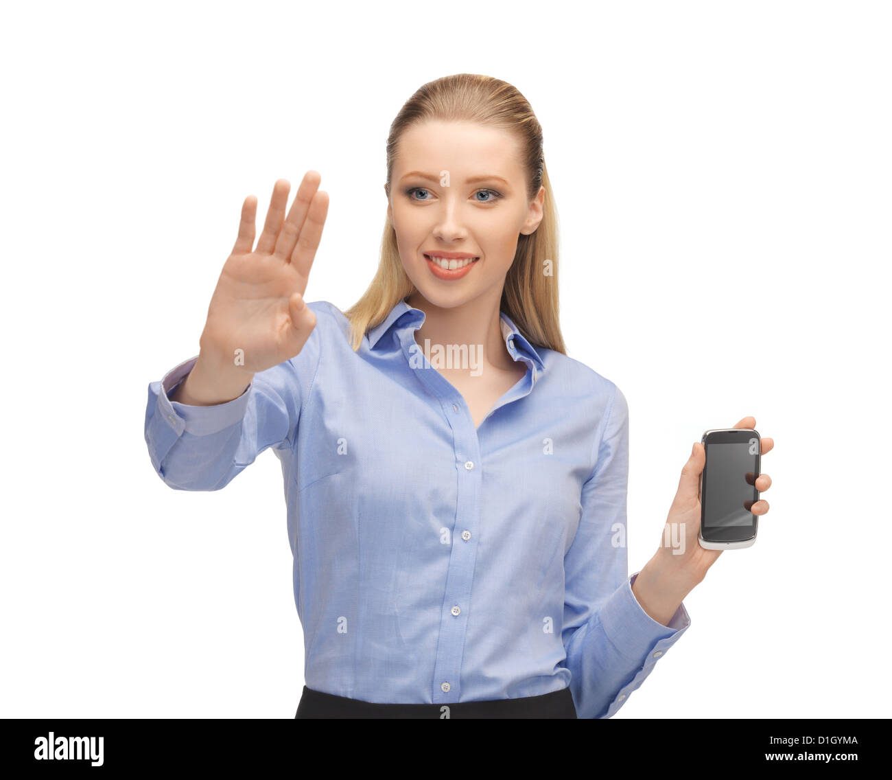 woman with cell phone Stock Photo - Alamy