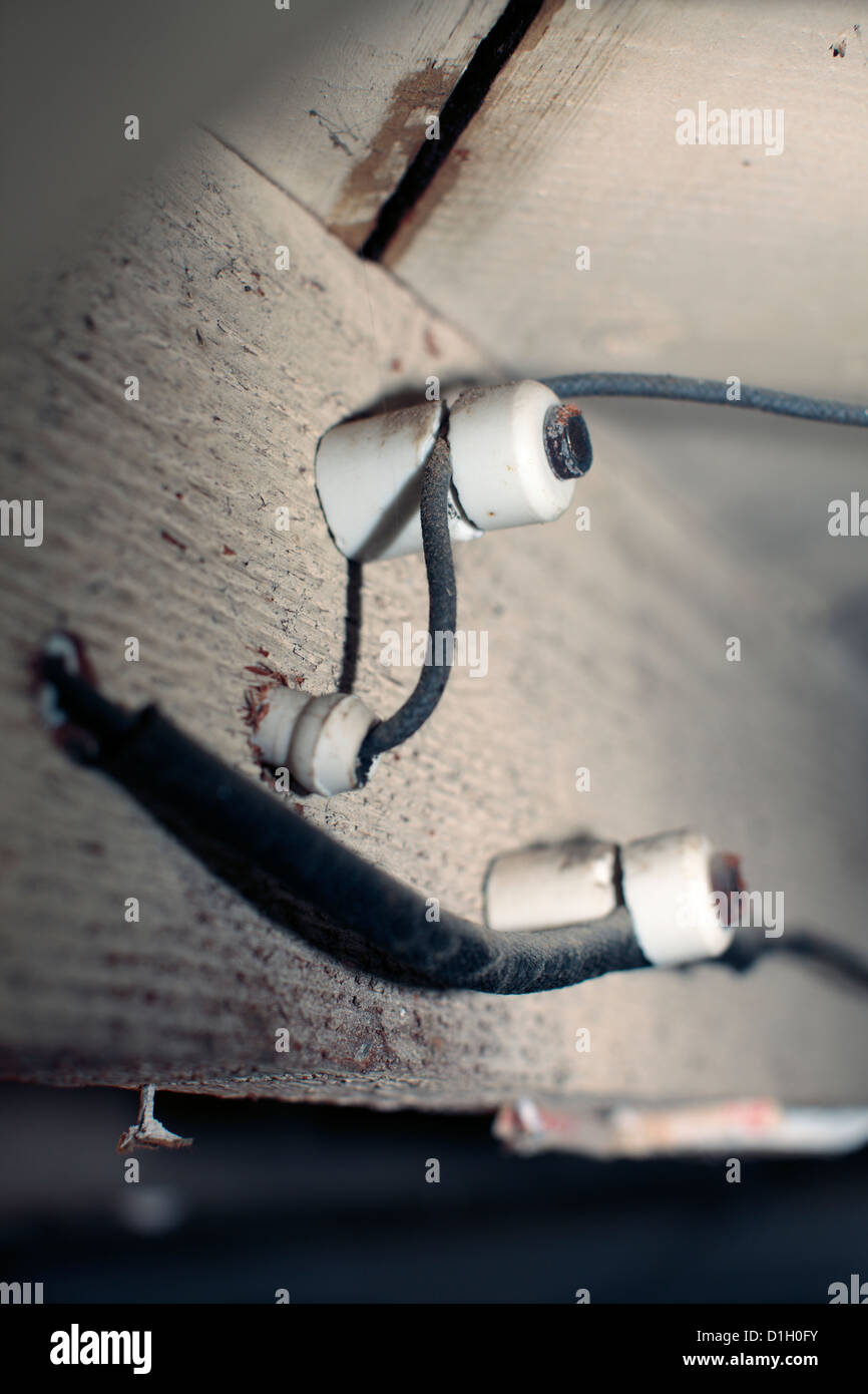 Knob and tube wiring Stock Photo - Alamy