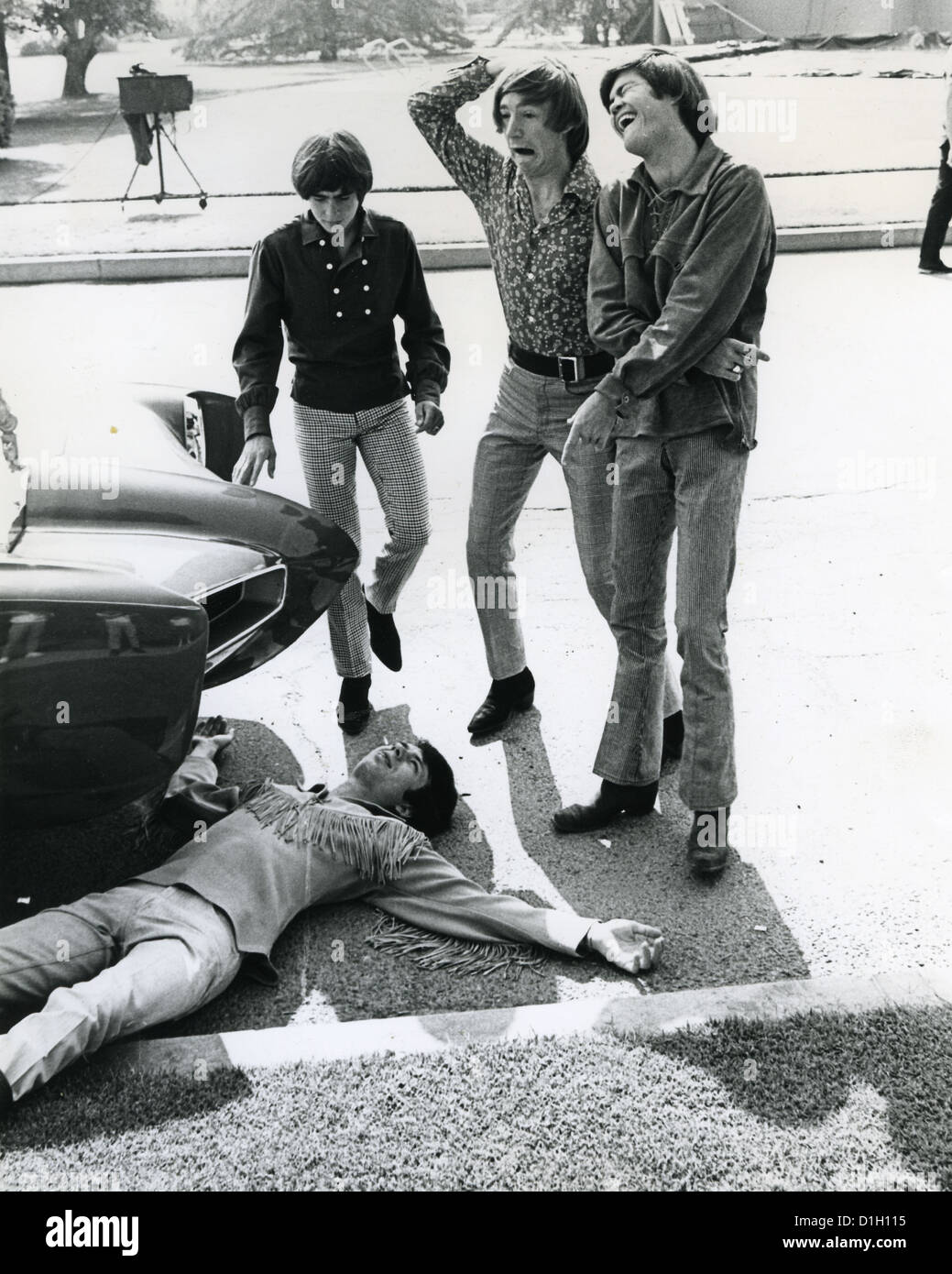 THE MONKEES Pop group in 1967. From l: Davy Jones, Pete Tork and Mickey ...