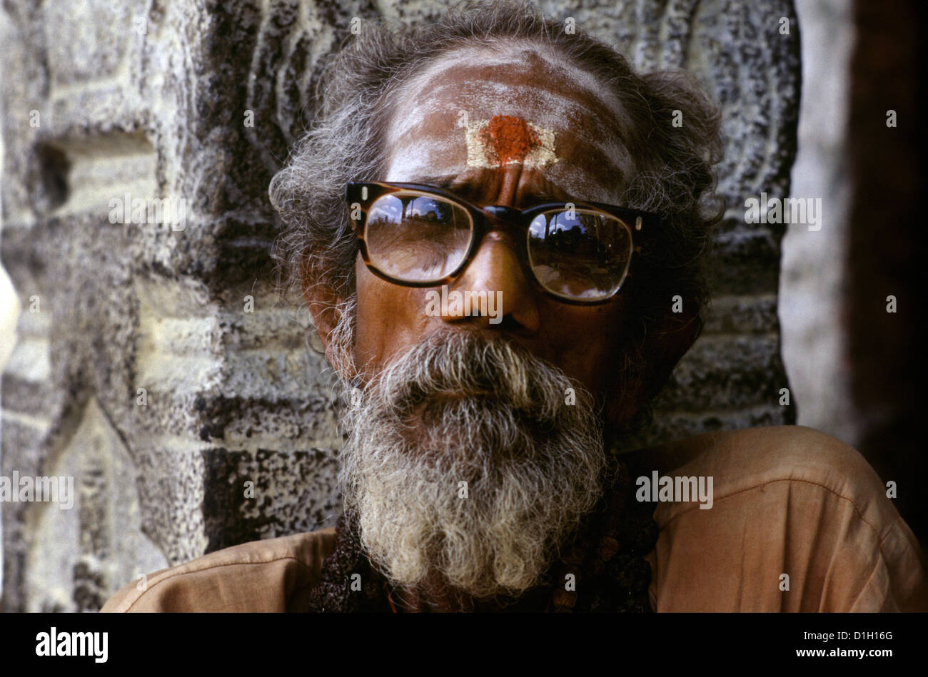 A Hindu devotee with Tilaka marking in Tamil Nadu India Stock Photo - Alamy