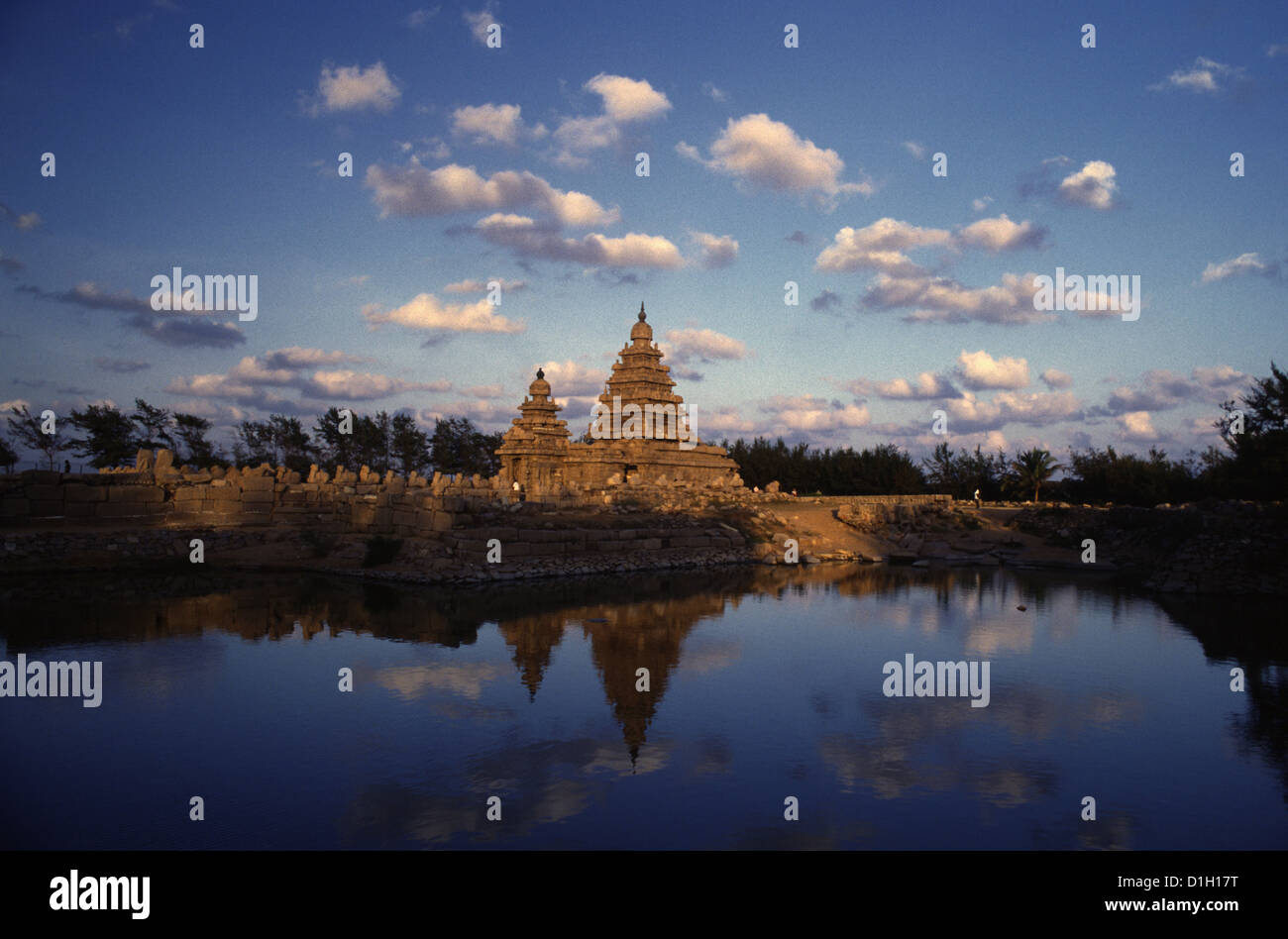 View of the structural Shore Temple complex dating from the 8th century ...
