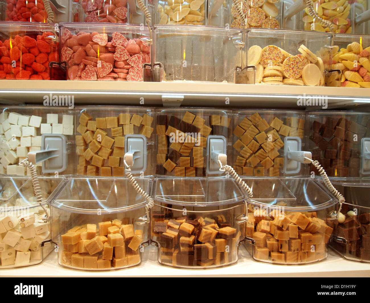 December 2012 - A display of sweets at the confectionery stand in a ...