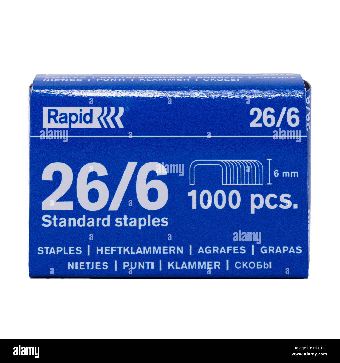 A pack of staples for a stapler on a white background Stock Photo - Alamy