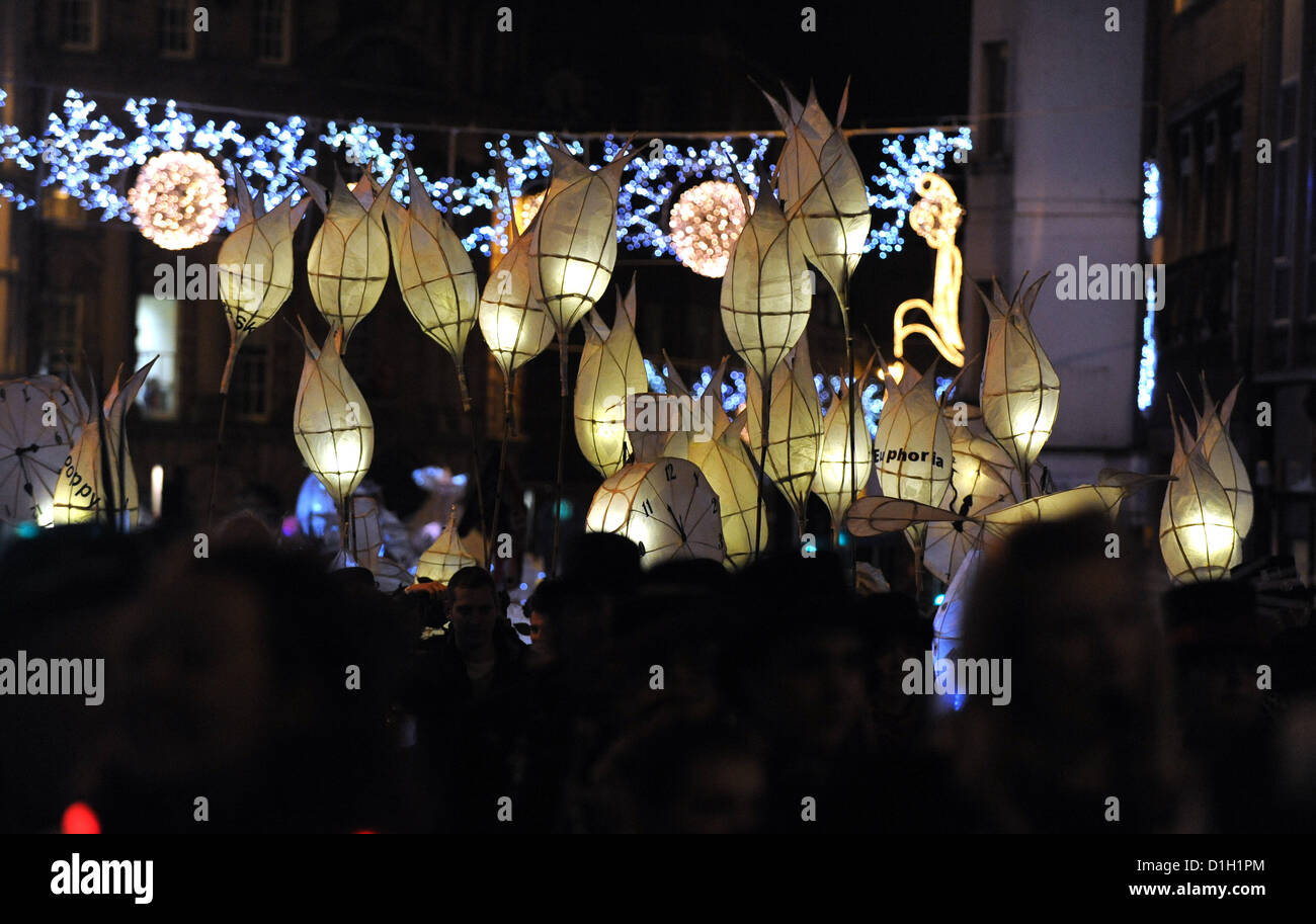 The Burning the Clocks procession to celebrate the winter solstice ...