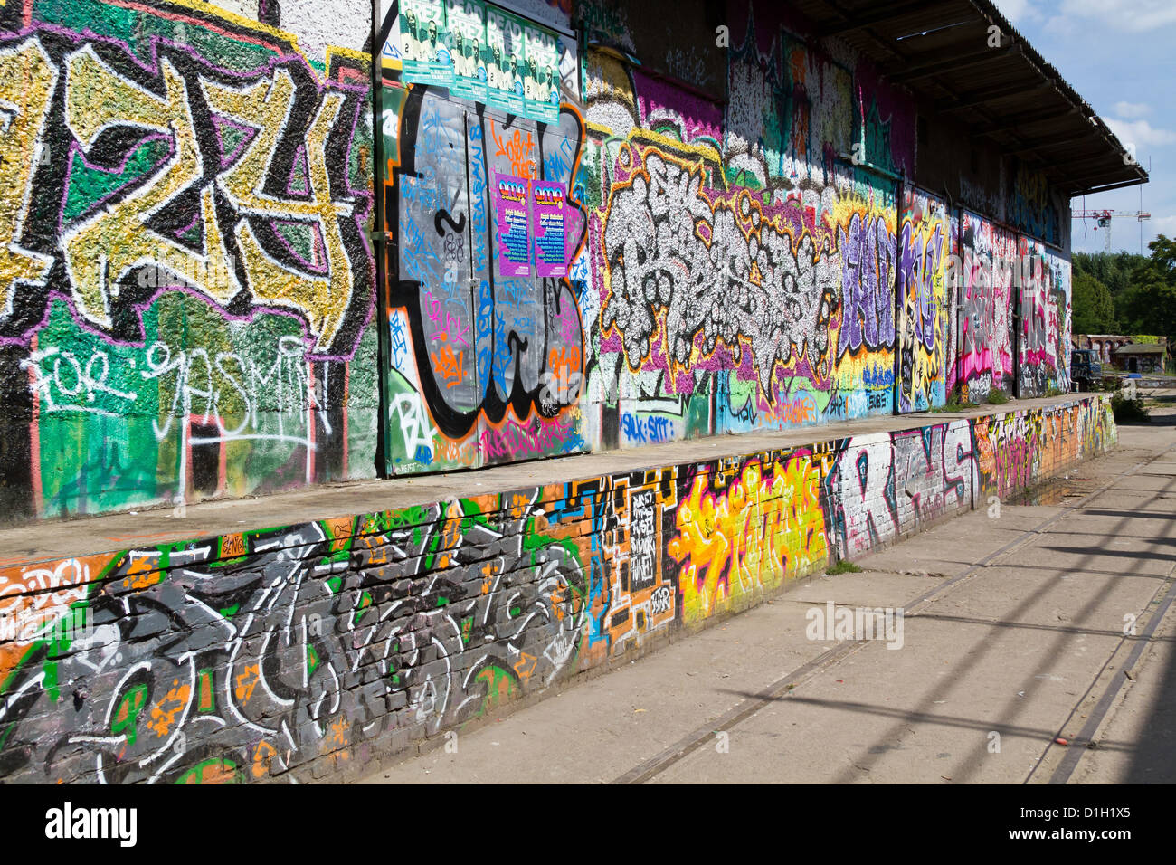 Typical Graffiti in Berlin Friedrichshain, Germany Stock Photo - Alamy