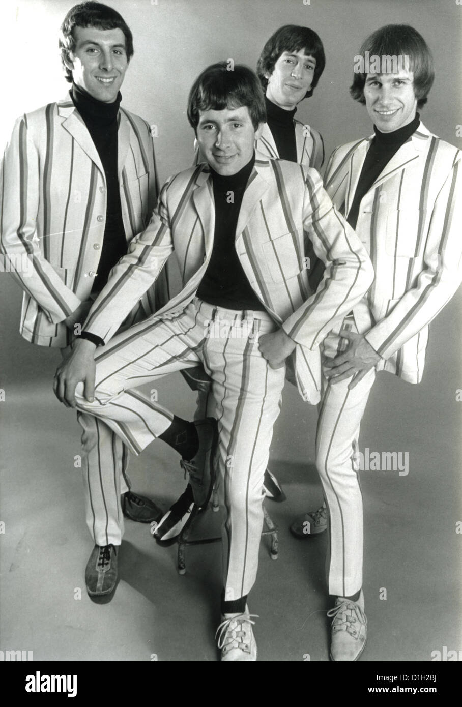 THE TROGGS UK pop group in May 1966. From l: Pete Staples, Reg Presley ...