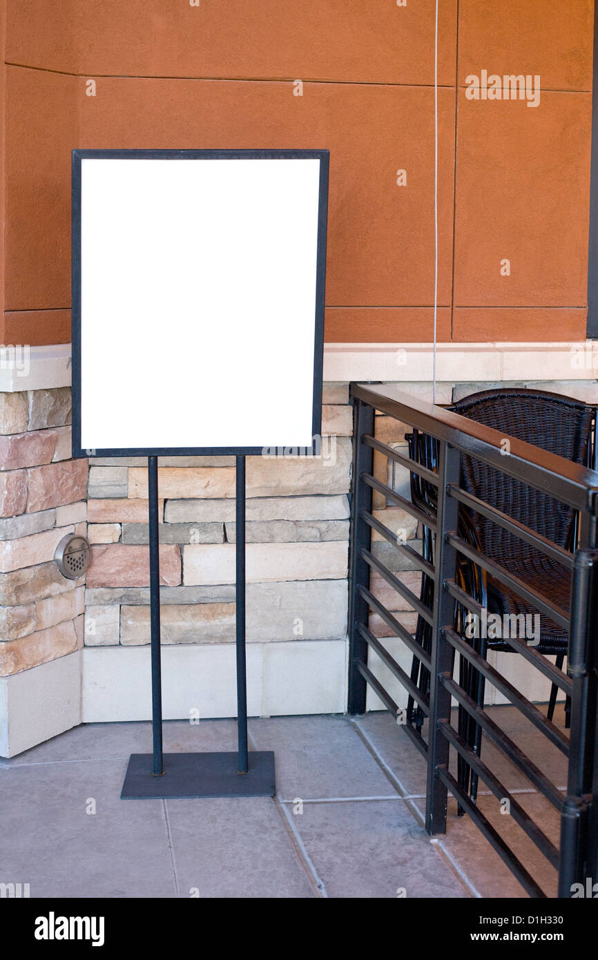 Blank Sign Stand Stock Photo - Alamy
