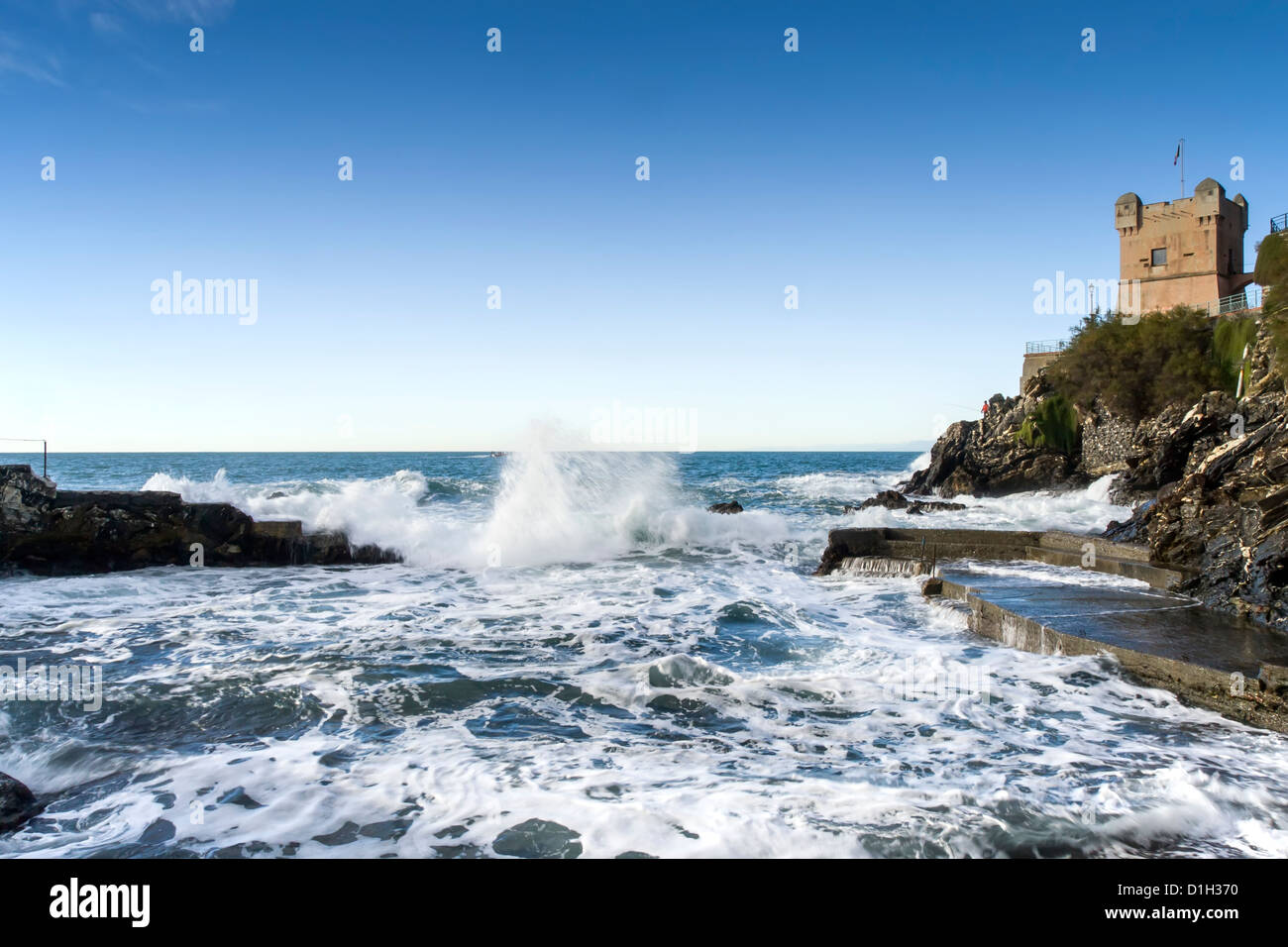 Coast of Genova Nervi, Italy Stock Photo - Alamy