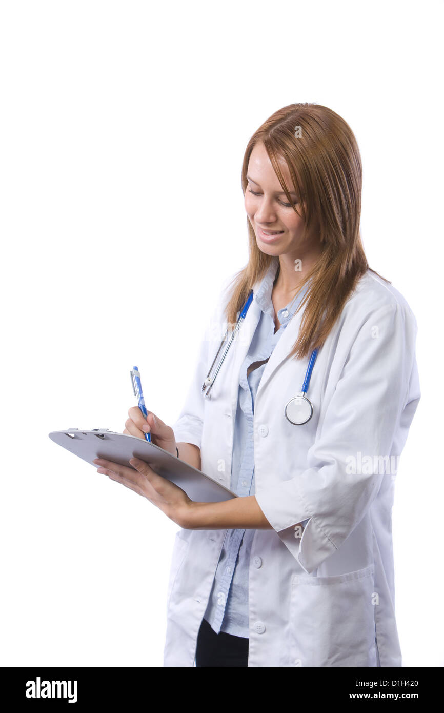 Female doctor isolated on white Stock Photo - Alamy