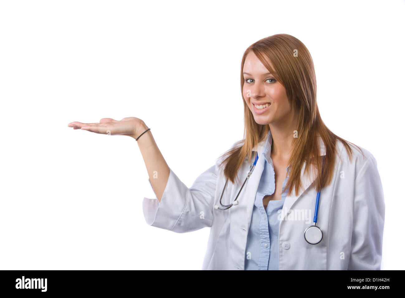 Female doctor isolated on white Stock Photo - Alamy