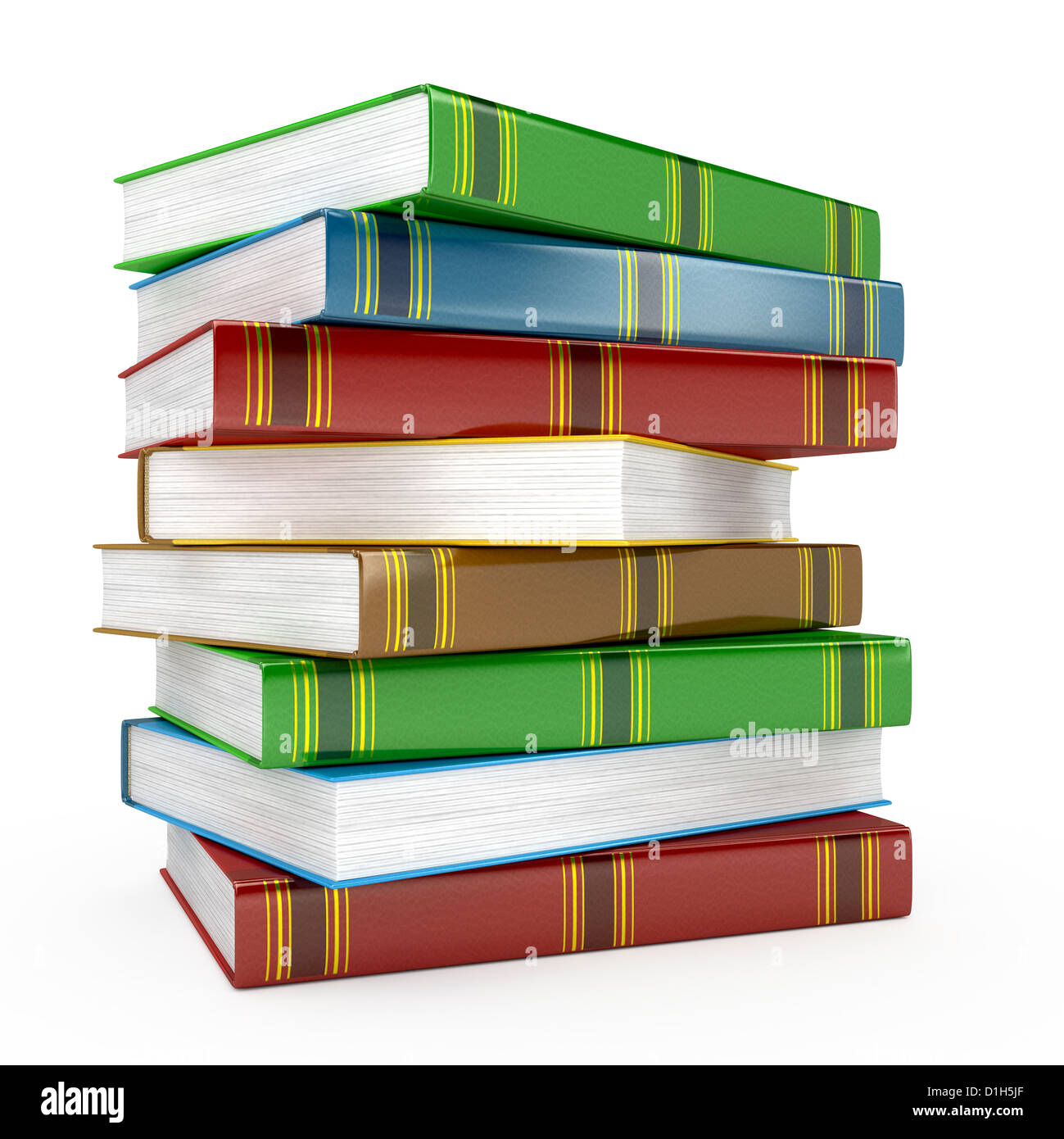 Pile of books on white background Stock Photo - Alamy