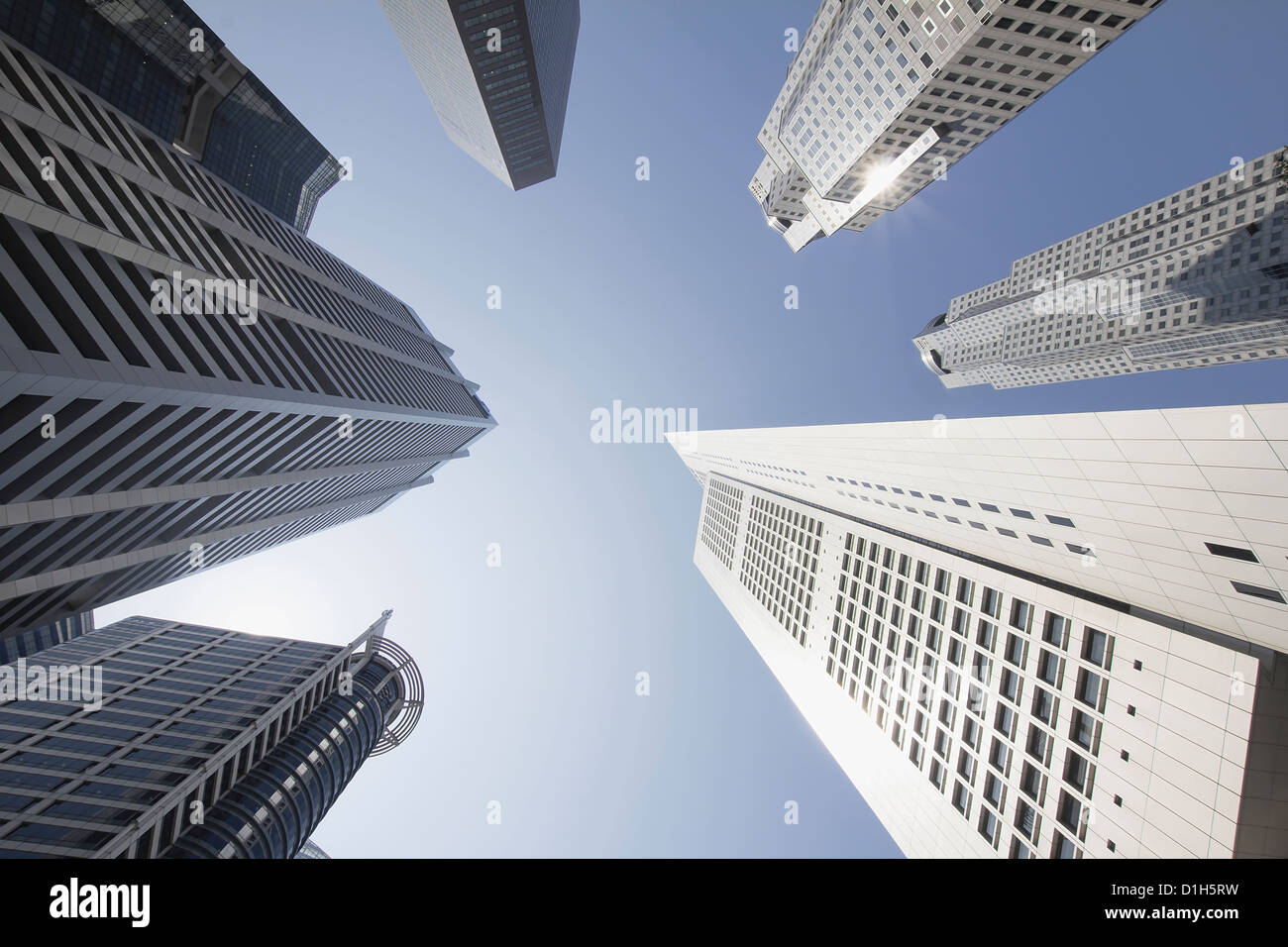 Office Building Towers in Singapore Financial Central Business District ...