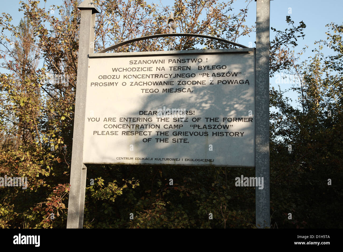 Plaszow nazi concentration camp sign hi-res stock photography and ...