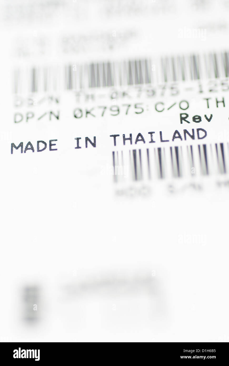 Made In Thailand Stock Photos & Made In Thailand Stock Images - Alamy