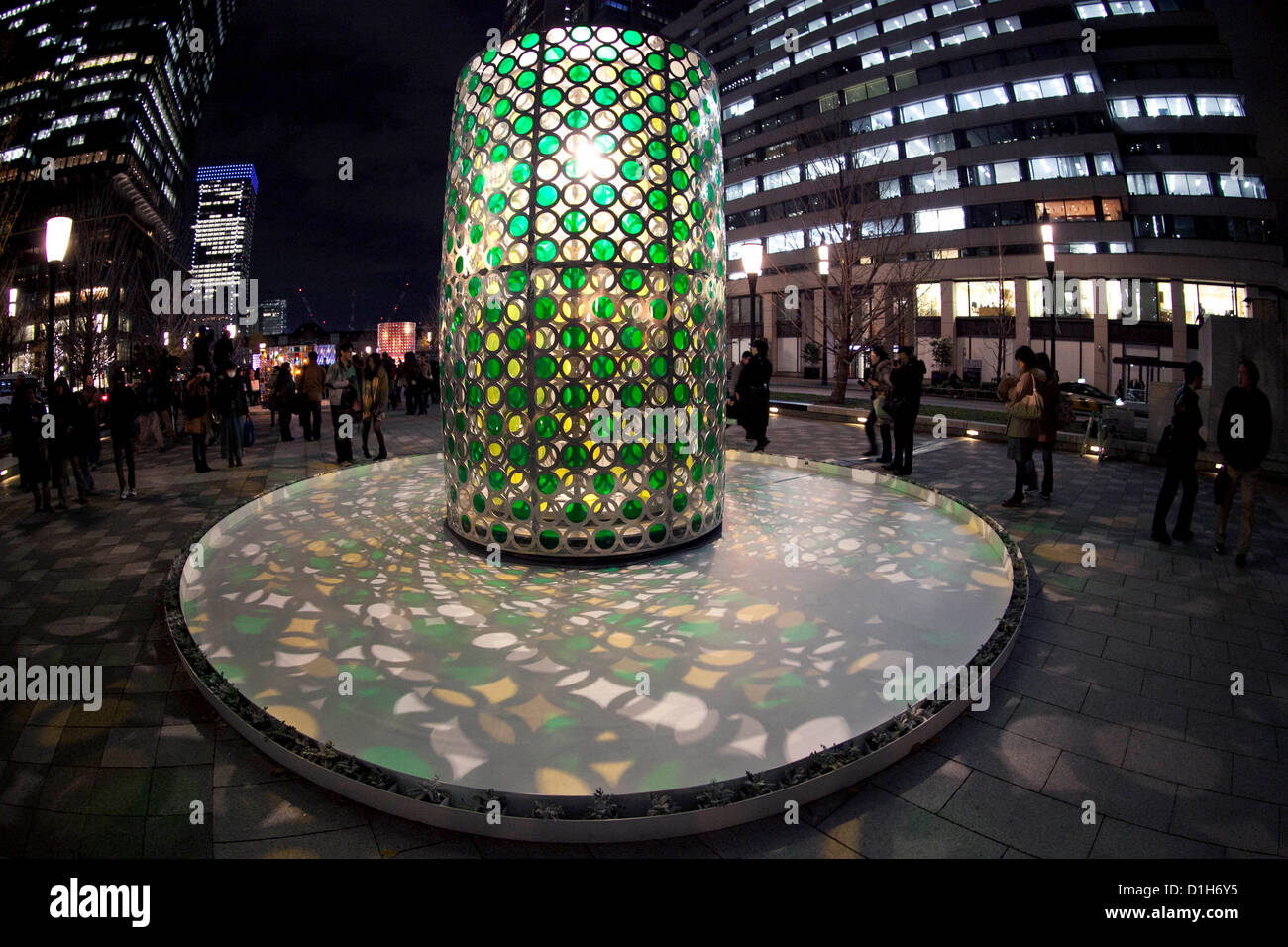 December 21, 2012, Tokyo, Japan - Visitors look at one of the tower ...