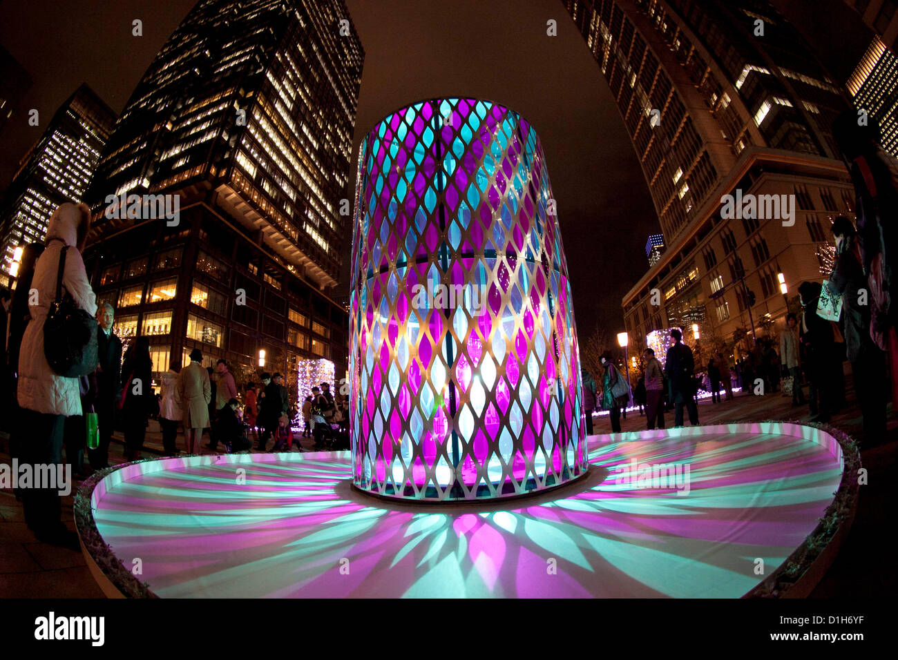 December 21, 2012, Tokyo, Japan - Visitors look at one of the tower ...