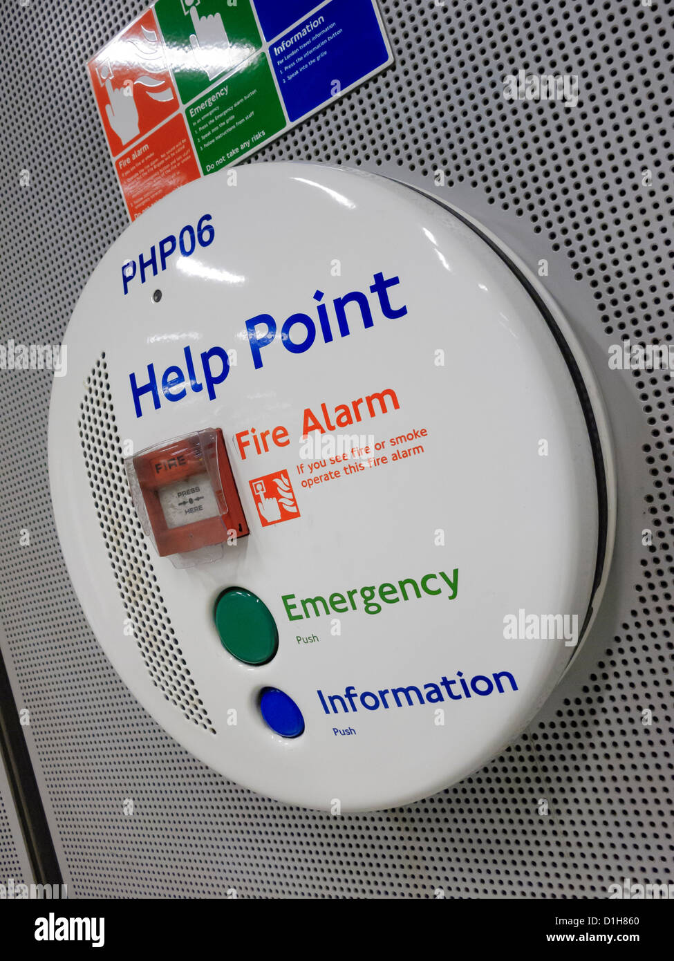 Information Sign Help Point Fire Alarm Emergency Stock Photo - Alamy