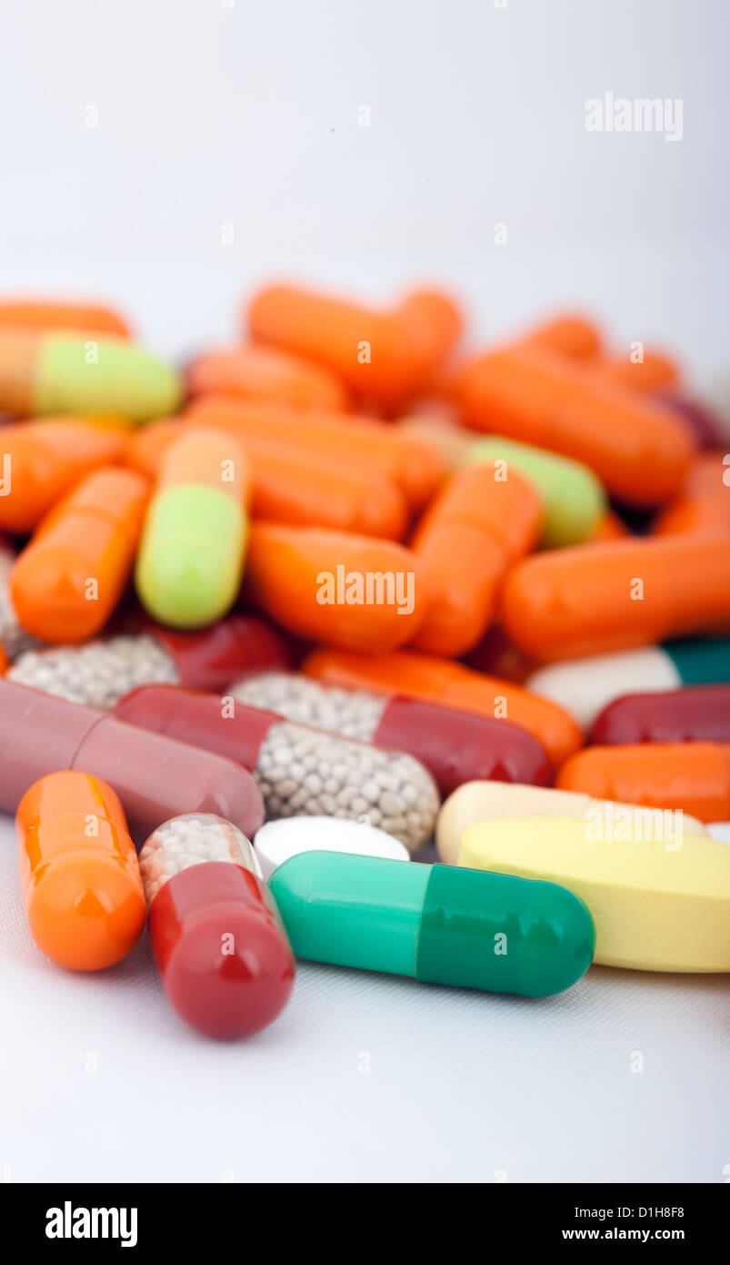 capsules and pills macro studio shot Stock Photo - Alamy