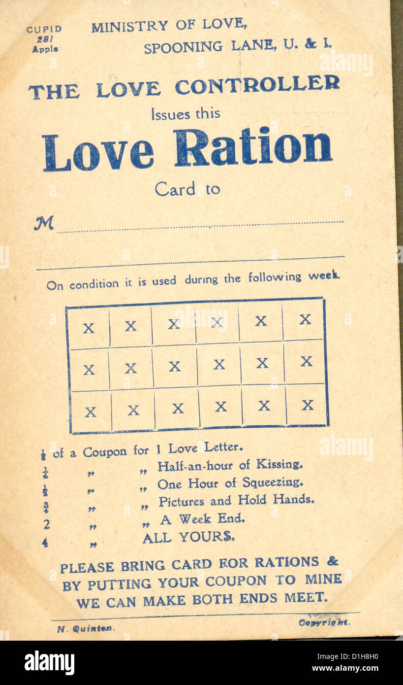Food ration card hi-res stock photography and images - Alamy