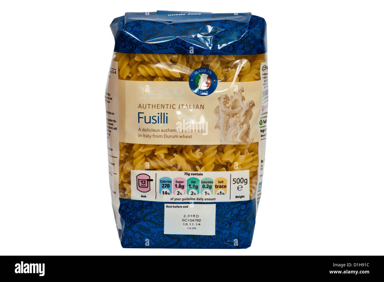 Bag Of Fusilli Pasta Stock Photo - Alamy