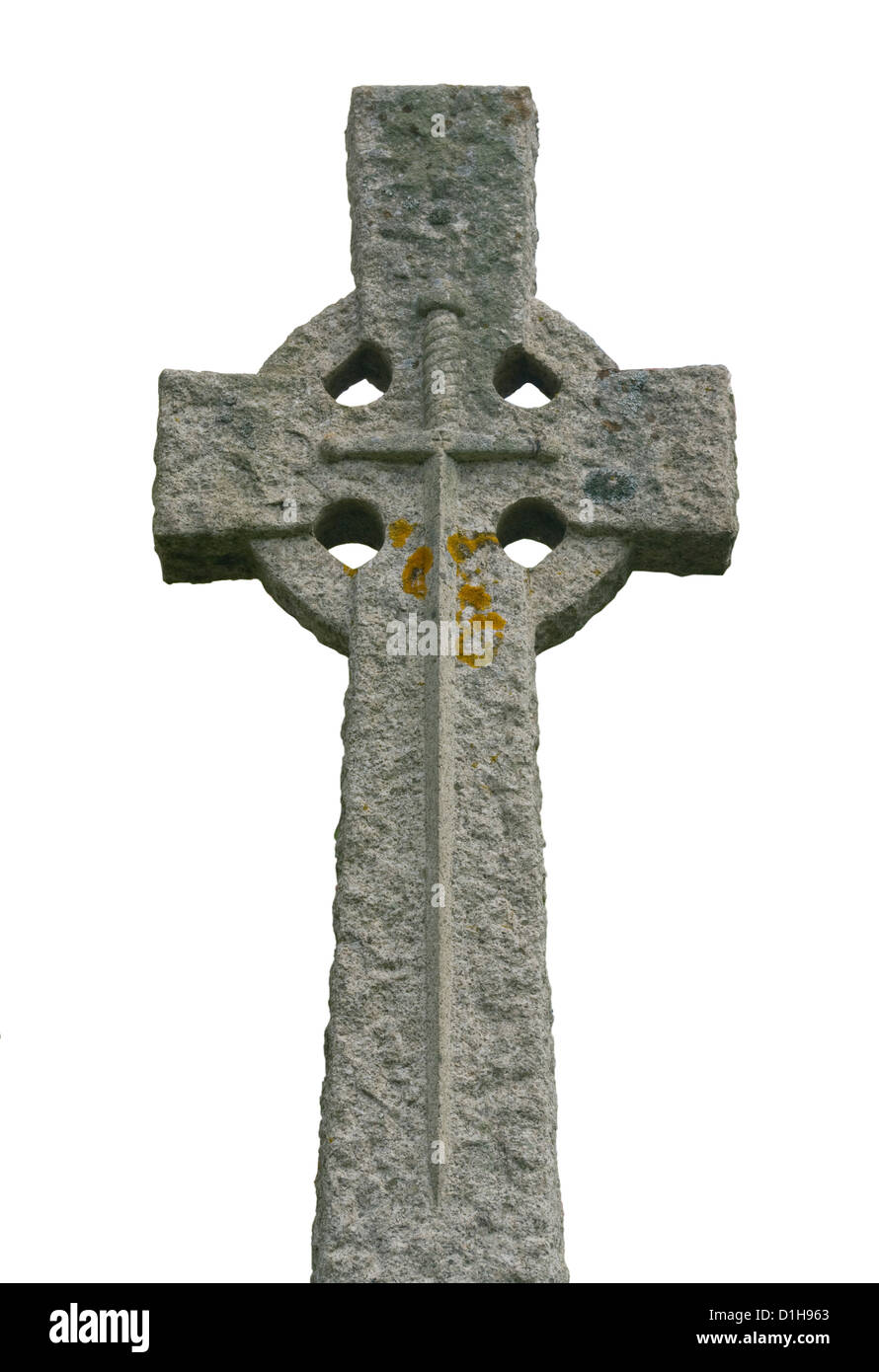 White stone cross monument hi-res stock photography and images - Alamy