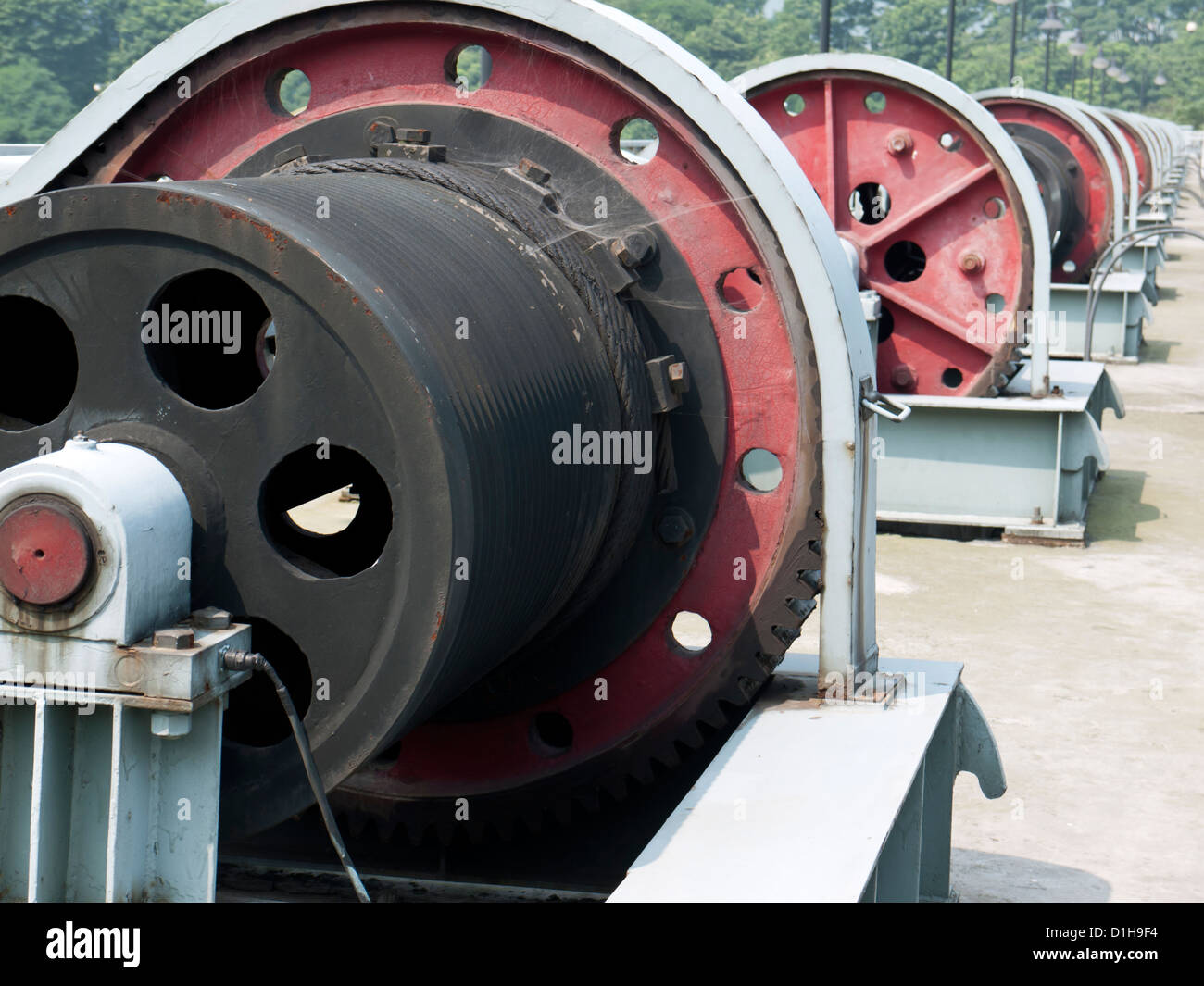 Hydro-electric Power Generators at hydroelectric power plant ...