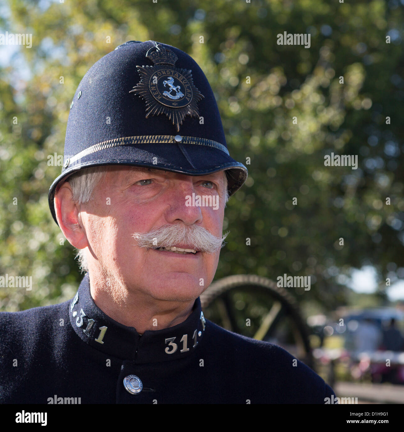 1940's Police Officer Kent Constabulary in Custodian Helmet Stock Photo ...