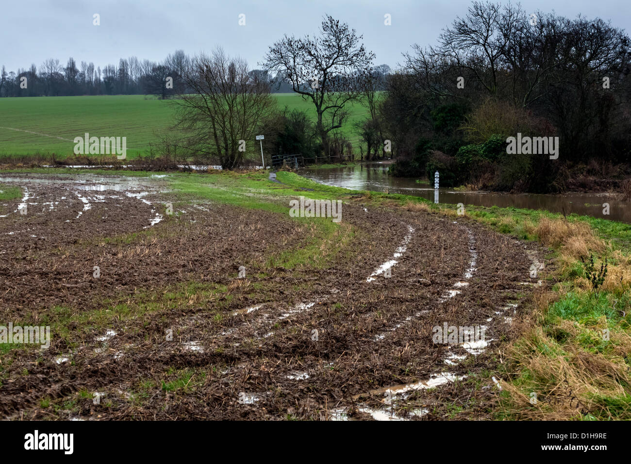Persistent and heavy rainfall runs off saturated Ground flooding roads ...
