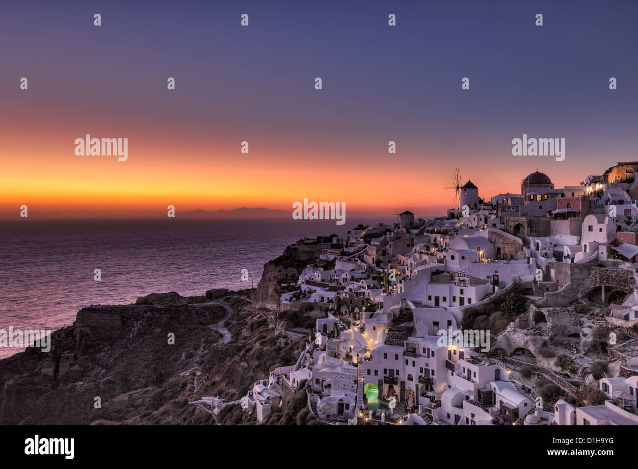 Santorini caldera sunset hi-res stock photography and images - Alamy