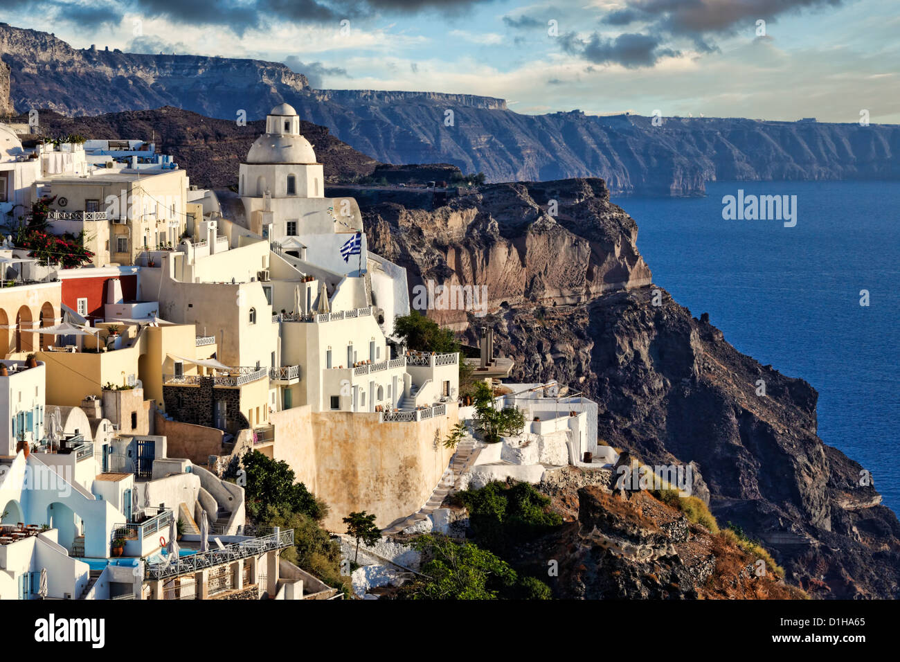 Fira is the capital of Santorini island, Greece Stock Photo - Alamy