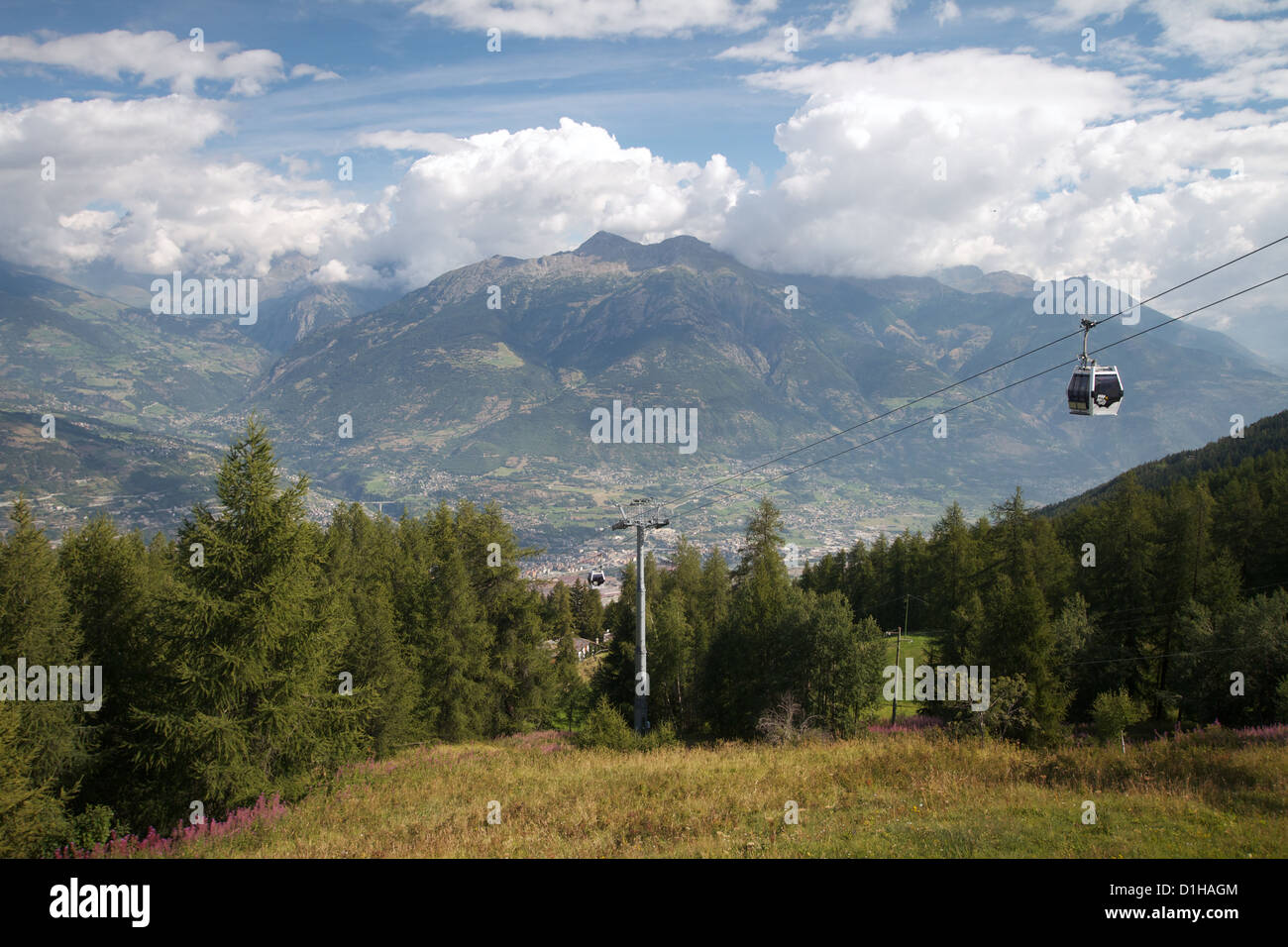 ski lift in Aosta Valley Stock Photo - Alamy