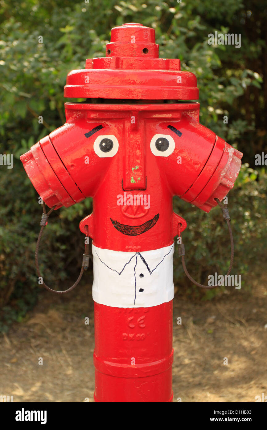 Funny painted face on fire hydrant in Budapest Stock Photo: 52627571 ...