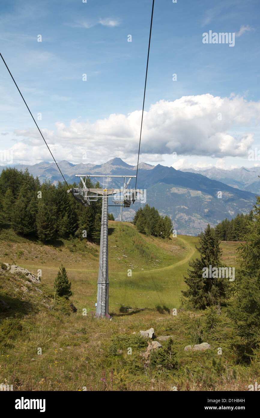 ski lift of Pila, Aosta Valley,Italy Stock Photo - Alamy